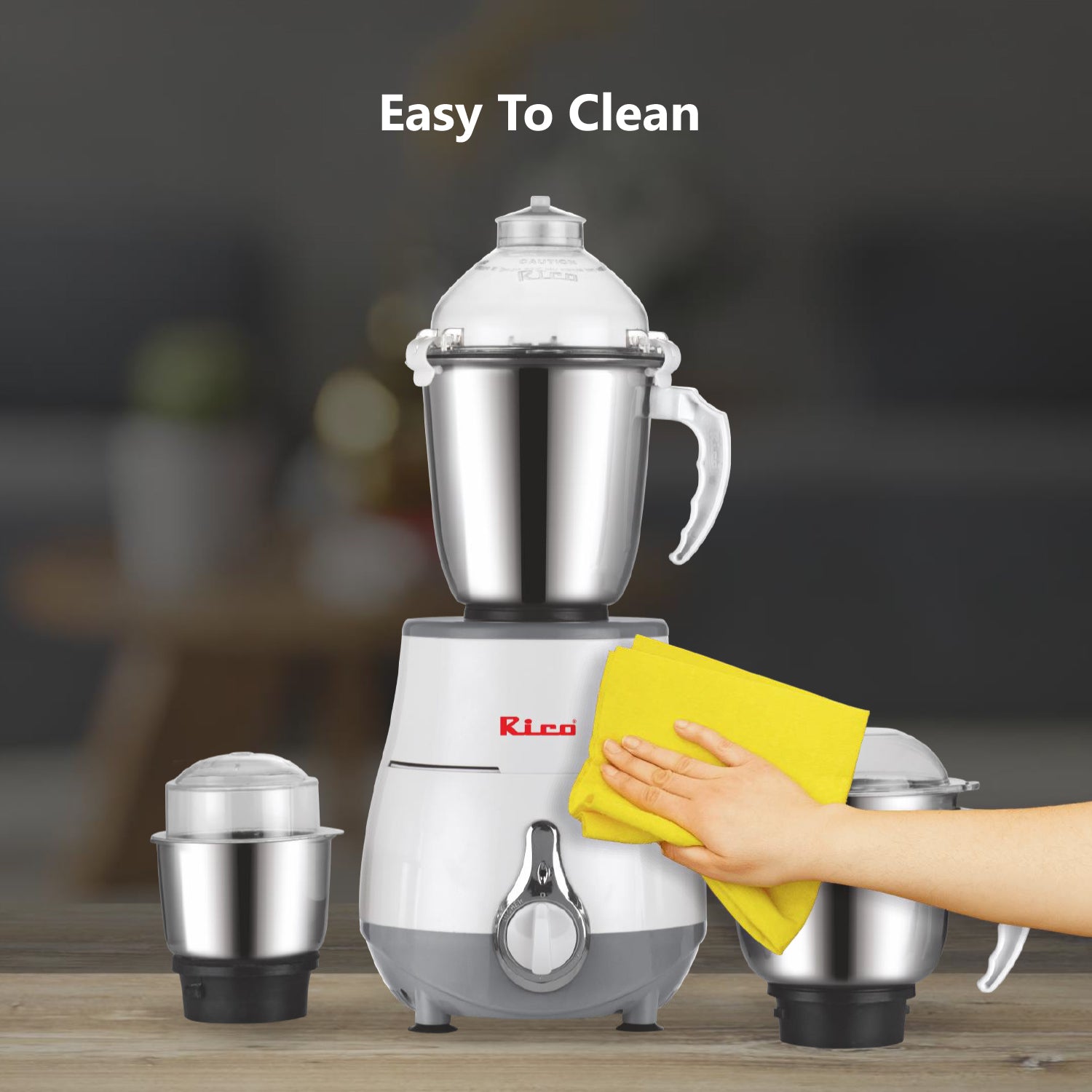 Rico Mixer Grinder MG1810 1HP Mixer Grinder with 3 Jars (White) - RIC0 ...