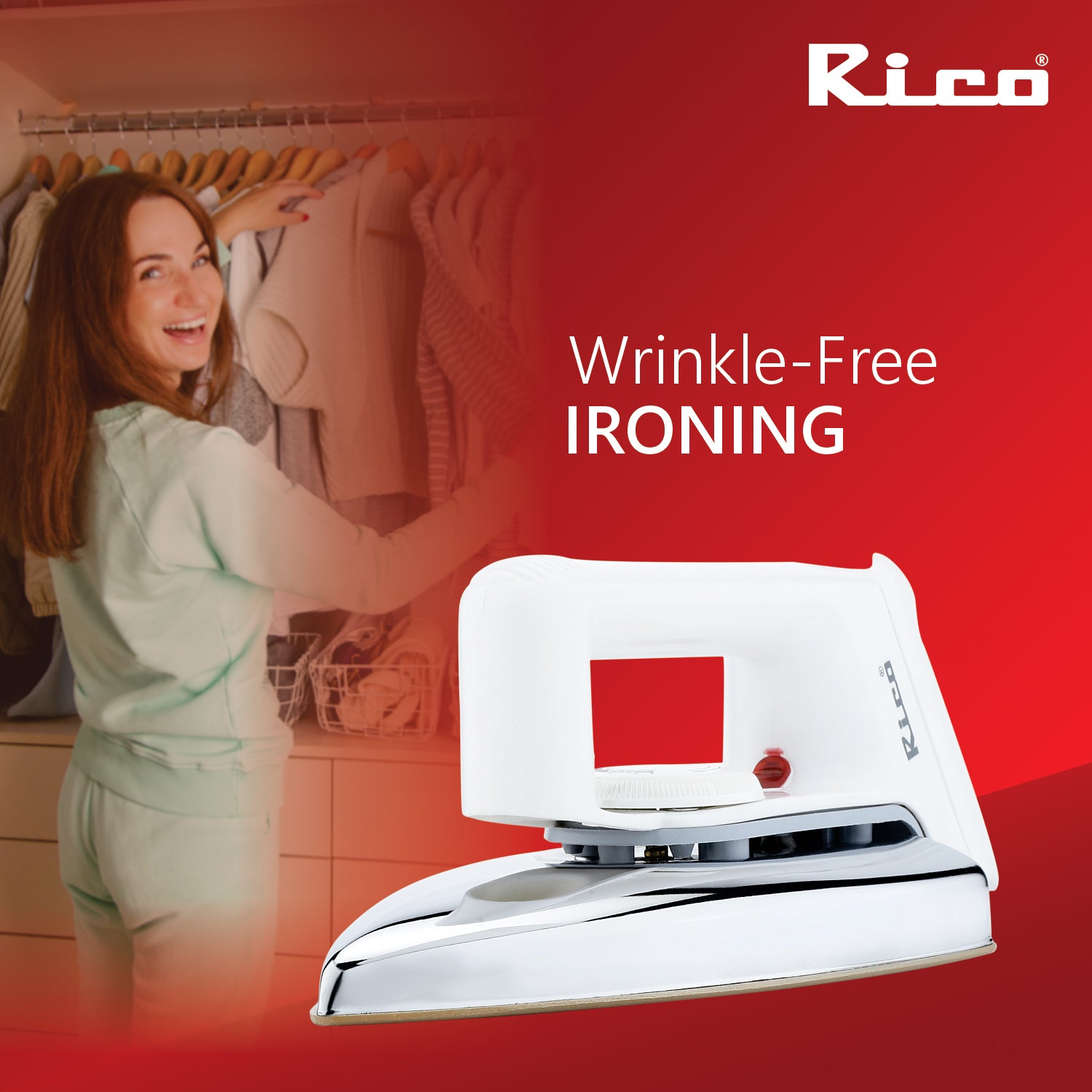 Rico Iron Dry AI07 1000W (White) - RIC057– Rico Mauritius