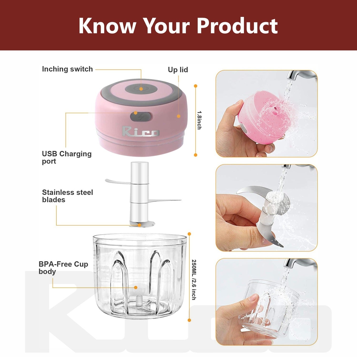 Rico Chopper Rechargeable CH2112– Rico Mauritius