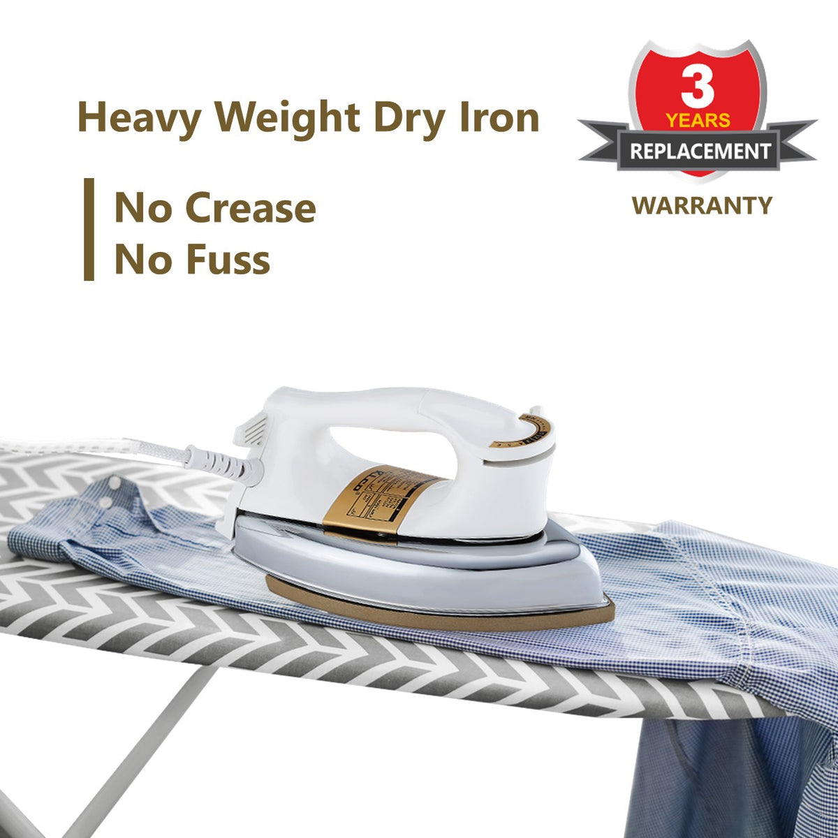 Rico Iron Dry AI13 (Heavy) 3 yrs Replacement Warranty (Ivory, 2.0 KG ...